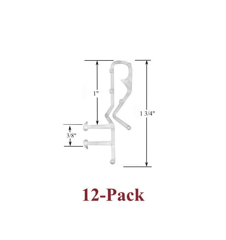 1 3/4" Hidden Channel CLEAR VALANCE RETAINER CLIPS (12-Pack) - Walmart.com