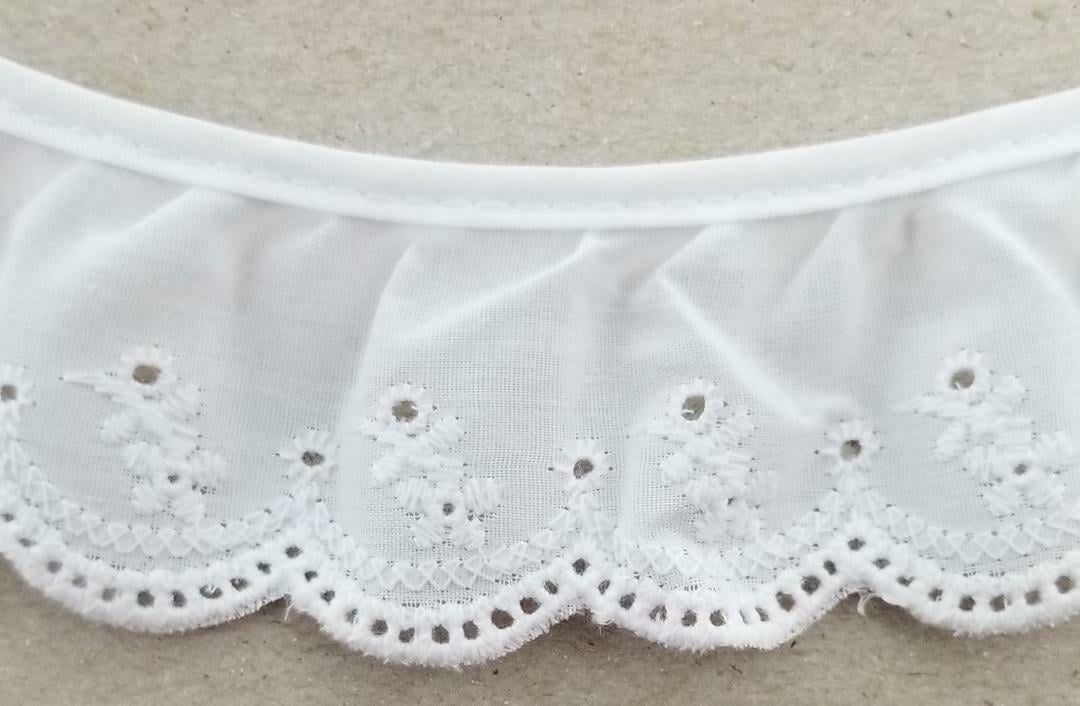 1-3/4" Ruffled Gathered Embroidery Eyelet Trimming - 9 Yards! - Walmart.com