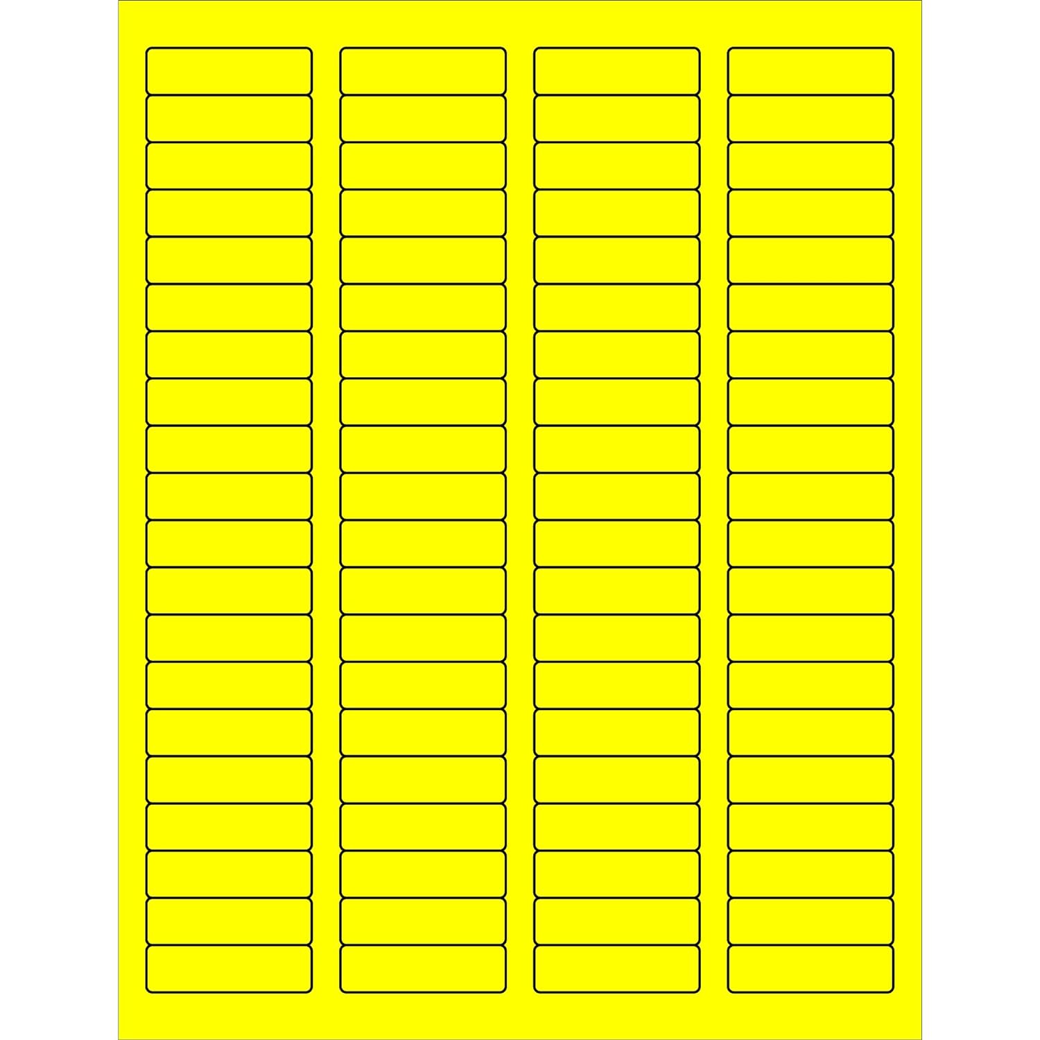 1 3 4 X 1 2 Fluorescent Yellow Return Address Labels For Laser Jet