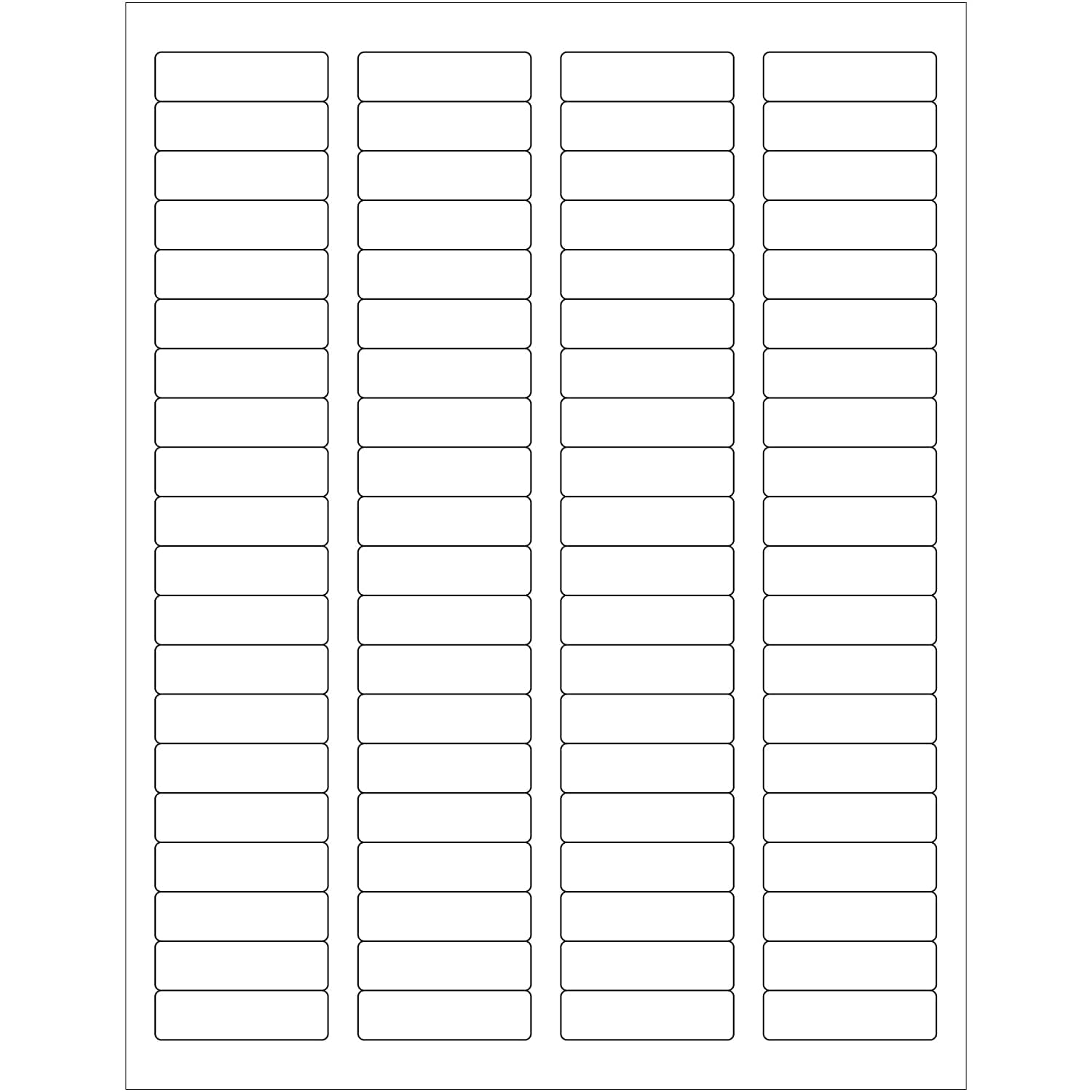 1 3/4" x 1/2" White Return Address Labels, for Laser jet Printers ...
