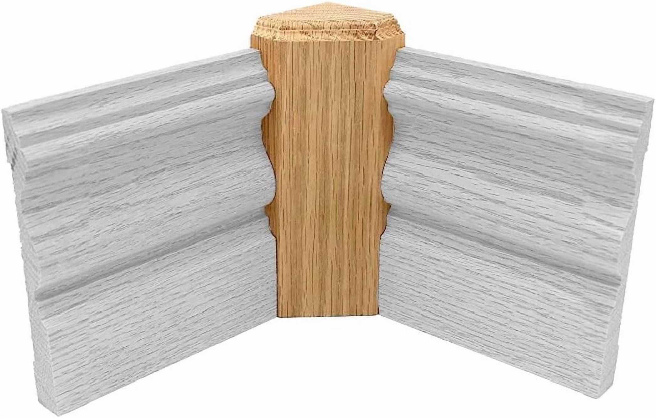 1 3/4" x 1 3/4" x 6" Oak Inside Corner Base Block, Trim Molding (20 ...