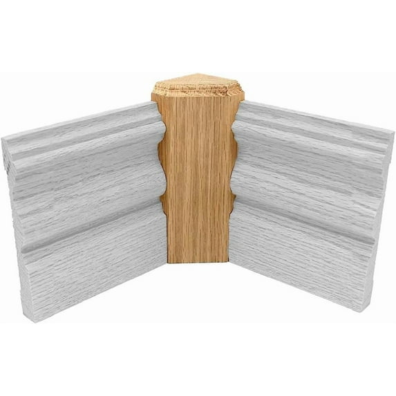 1 3/4" x 1 3/4" x 6" Oak Inside Corner Base Block, Trim Molding (20 ...