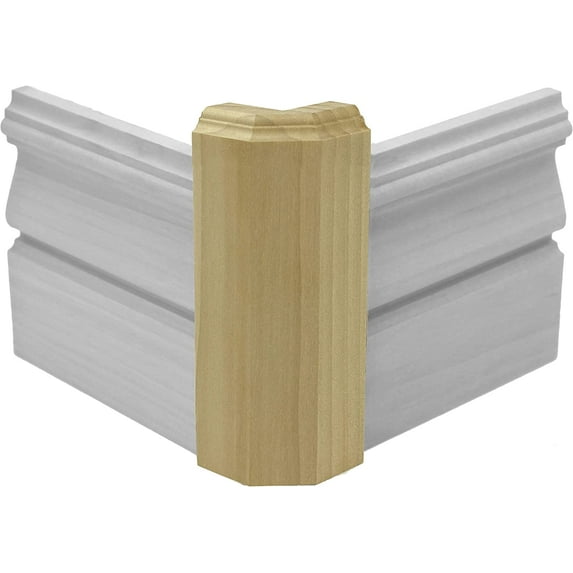 1 3/4" x 1 3/4" x 6" Poplar (Paint Grade) Square Outside Corner Base ...