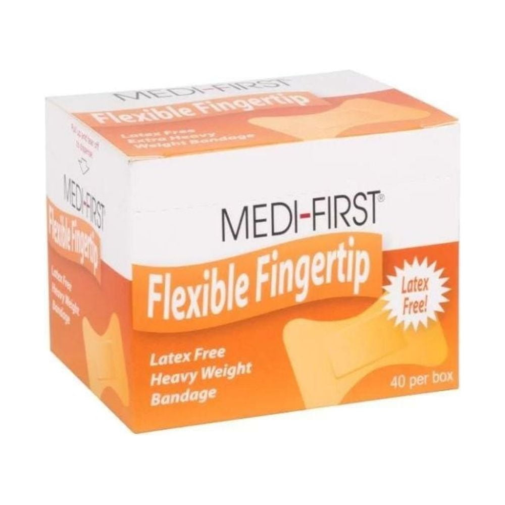 1-3/4" x 2" Fingertip Flexible Fabric Bandages - Heavy-Duty - 40/Box (1 ...