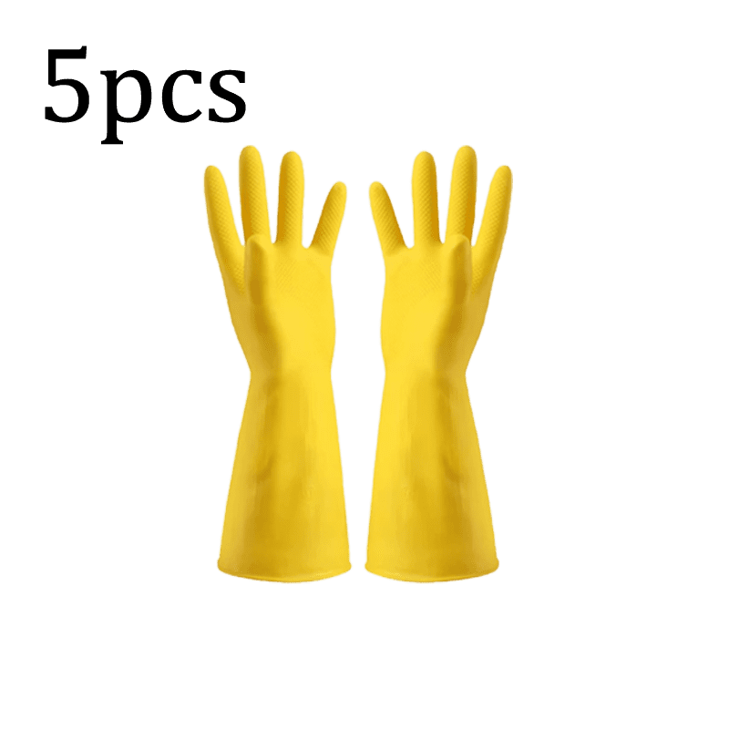 1/3/5/10PCS Rubber Gloves Washing Dishes Waterproof Thickened Beef ...