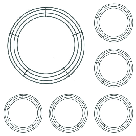 1/3/5/8/10Pcs 7.9 Inch Wreath Wire Frame Metal Wire Wreath Base Making ...