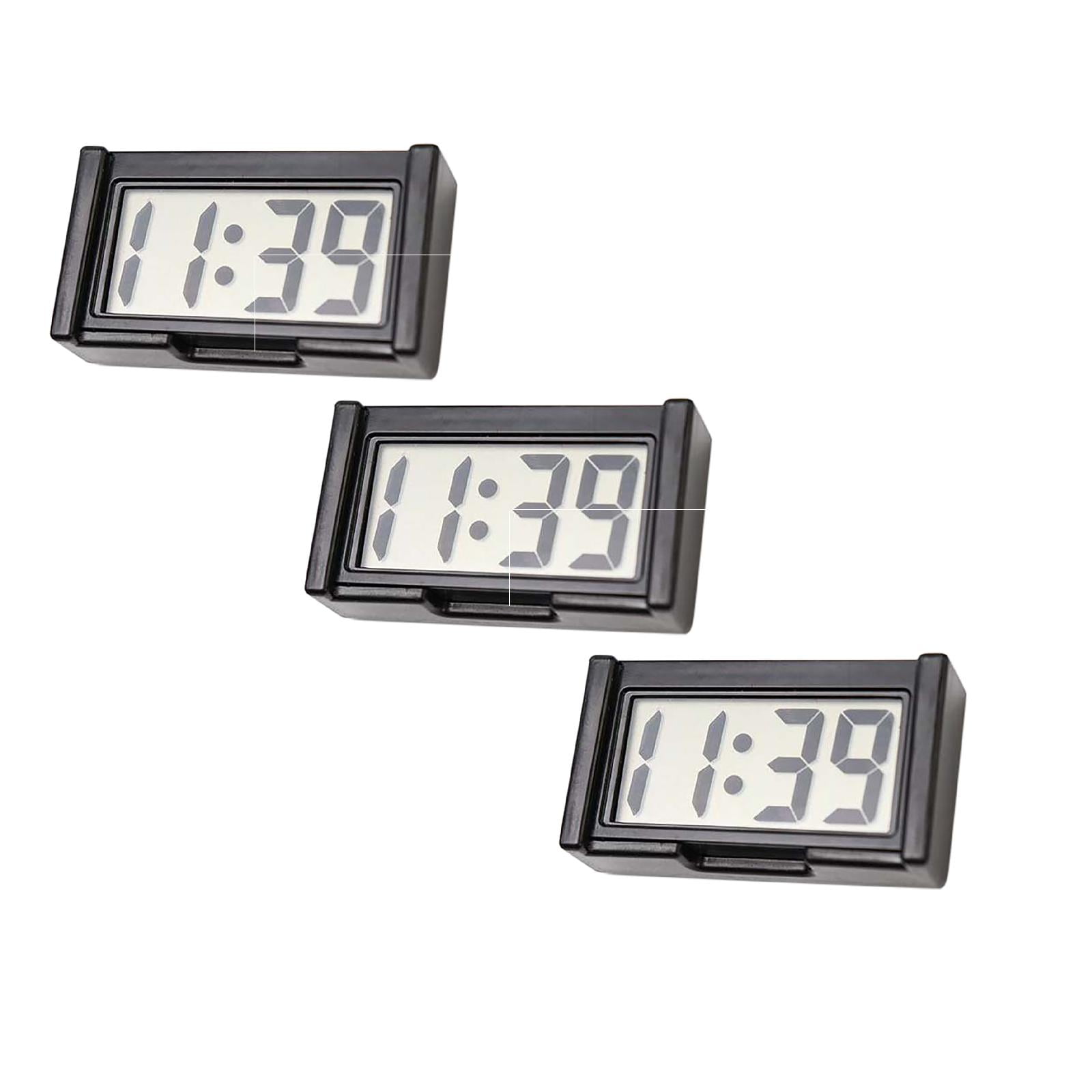 1/3/5Pack Durable Black CarDashboards Digital Clock withTime & Day ...