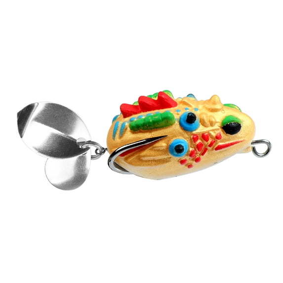 1. 3.5cm PVC Ray Frogs Crankbait Lures with Double Hook for Blackfish ...