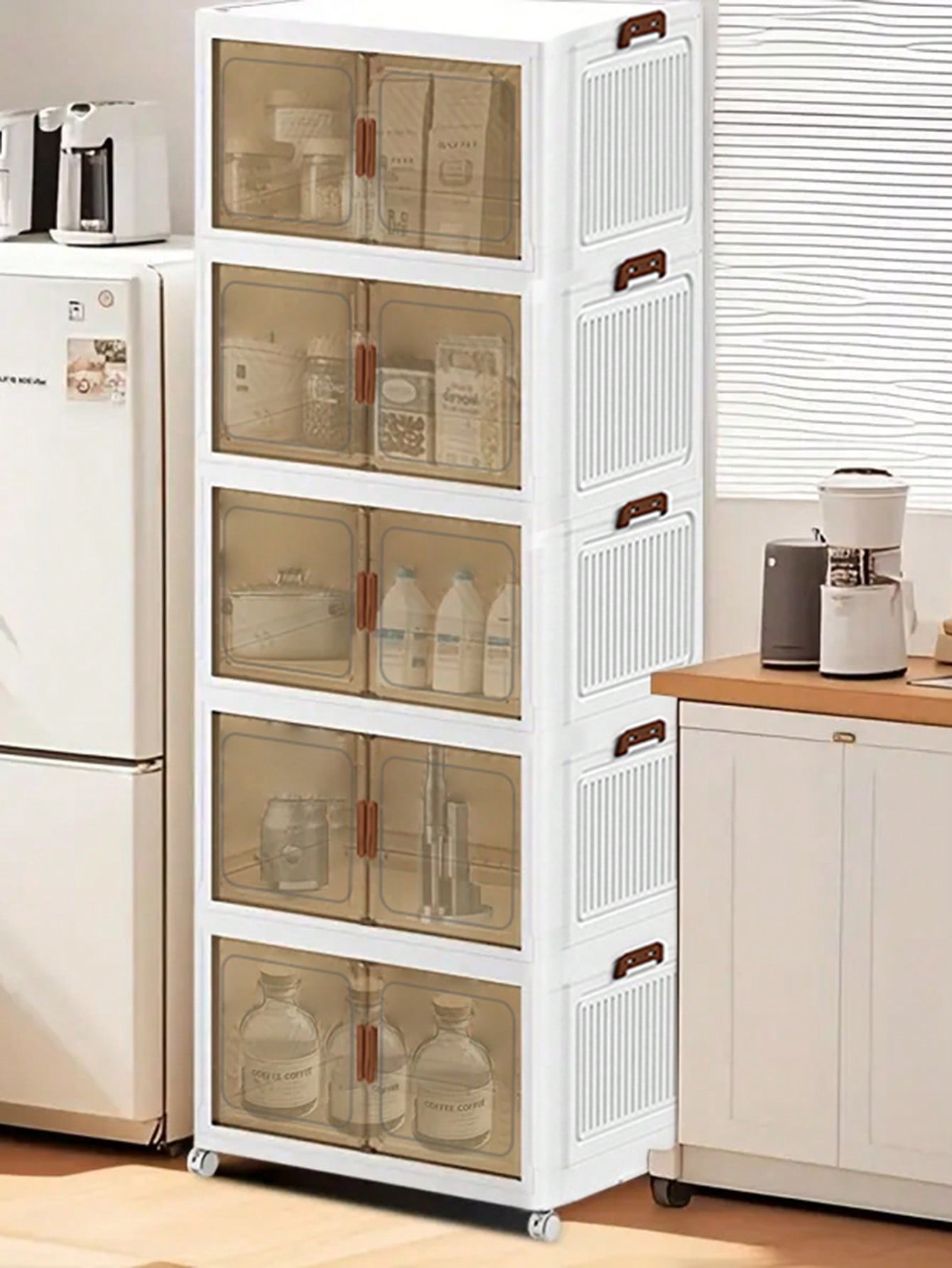 1/3/5layer Extra Large Folding Storage Cabinet - Plastic Storage Bins ...