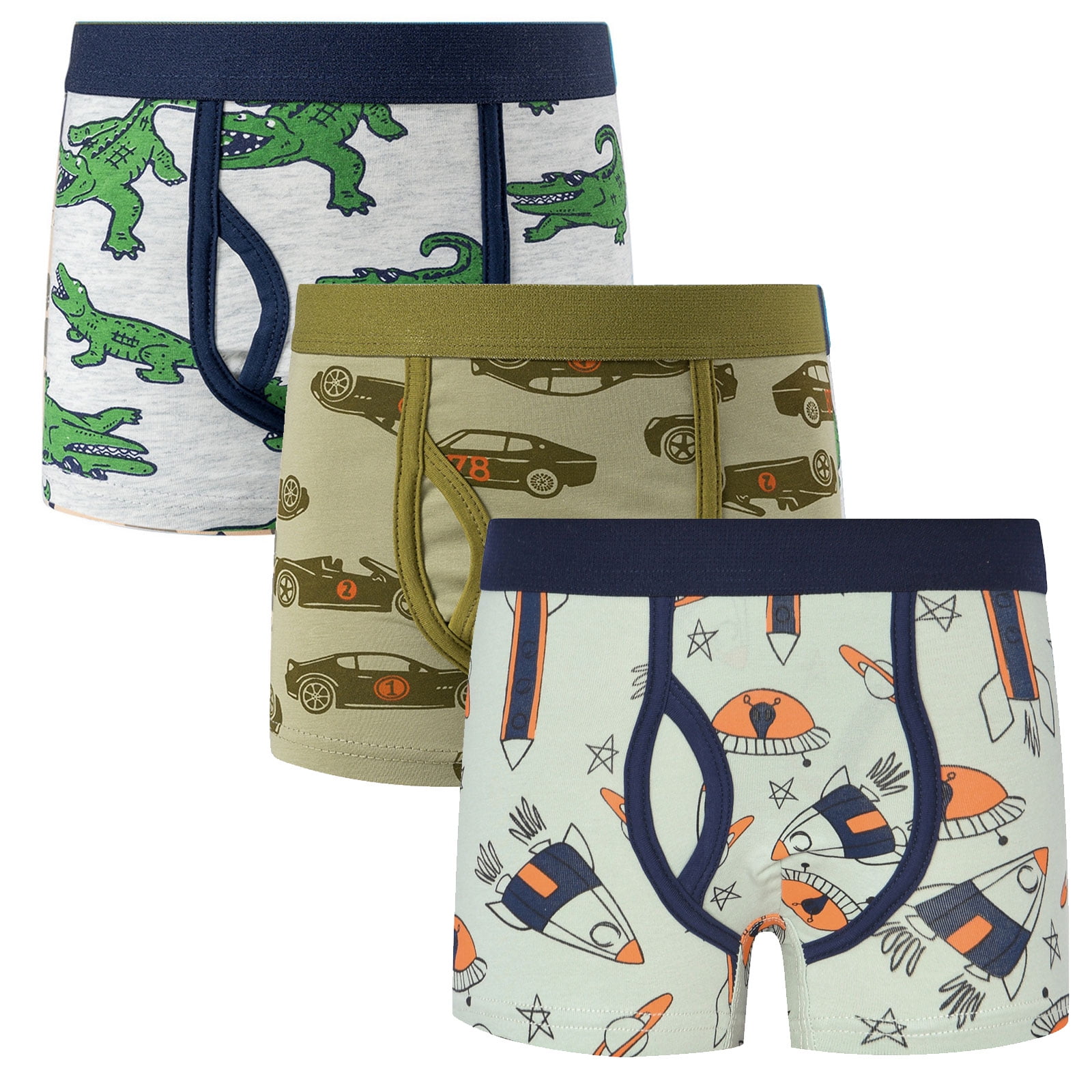1/3/6/9-Pack Boys Boxer Briefs Shorts Toddler Kids Cotton Underwear Car ...