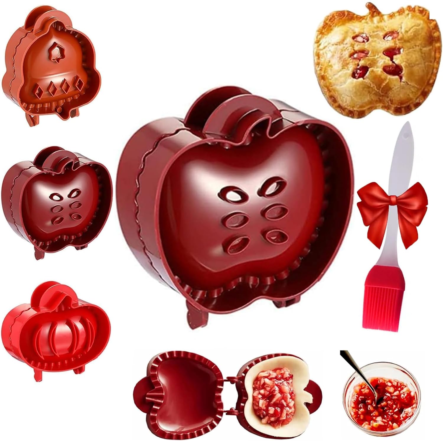1/3/6 PCS Holiday Mini Pie Mold, Dough Press Pocket Pie Molds, Party ...