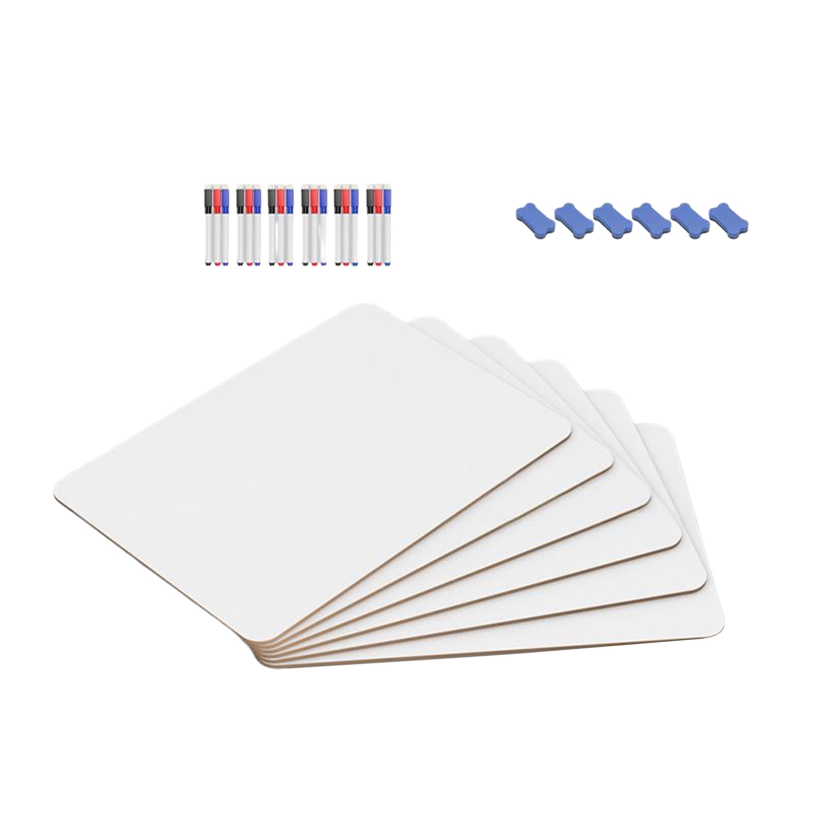 1/3/6 Pcs Small Whiteboards Message Board with Eraser Markers Double ...