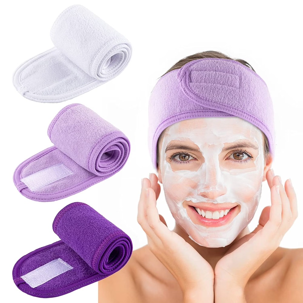 1/3/6pcs Holzlrgus Spa Facial Headband Make Up Wrap Head Terry Cloth ...