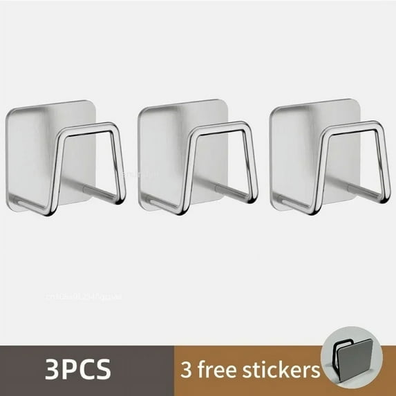 1/3/6pcs Stainless Steel Sink Sponge Rack For Sponge Steel Wire Ball ...