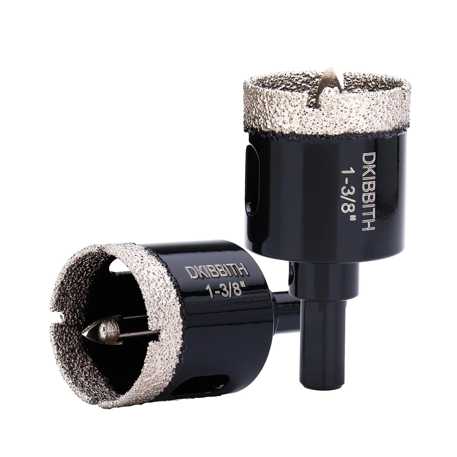 1-3/8" Diamond Hole-Saw Bits with Pilot Drill Bit - 2pc 1-3/8 in Diamond Tipped Tile Hole Saws ...