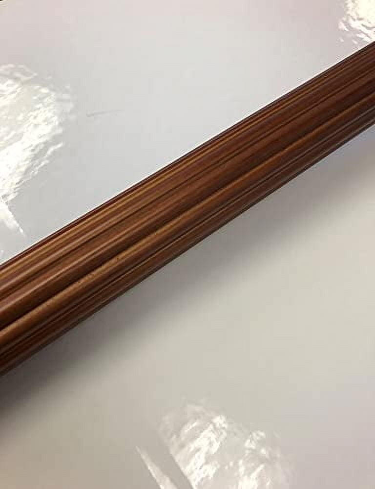 1 3/8 Inch Diameter Drapery Wood Fluted Curtain Rod 8 Ft (Walnut ...