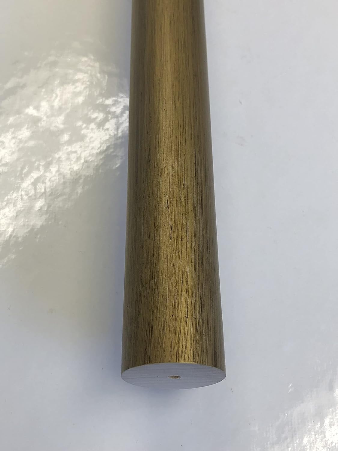 1 3/8 Inch Diameter Drapery Wood Smooth Curtain Rod 8 Ft (Gold ...