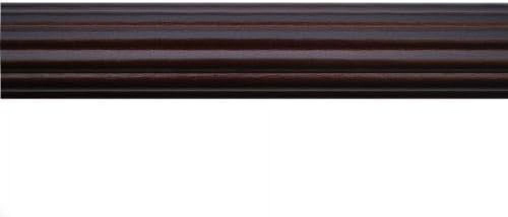 1-3/8 Inch Wood Fluted Drapery Rod In Mahogany Finish - 8' Long ...