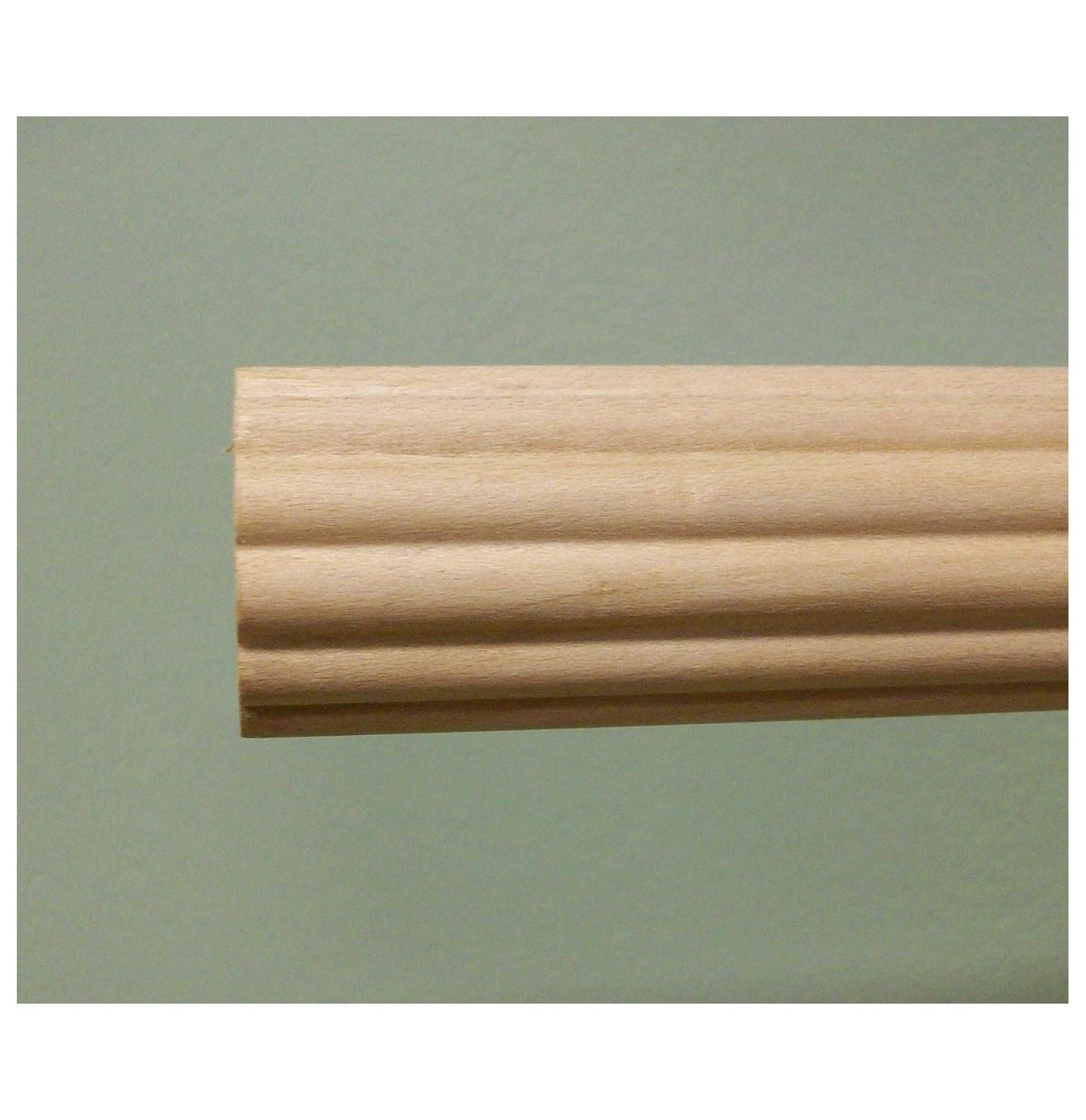 1-3/8 inch Wood Fluted Drapery Rod, UnFinished - 6' long - Walmart.com
