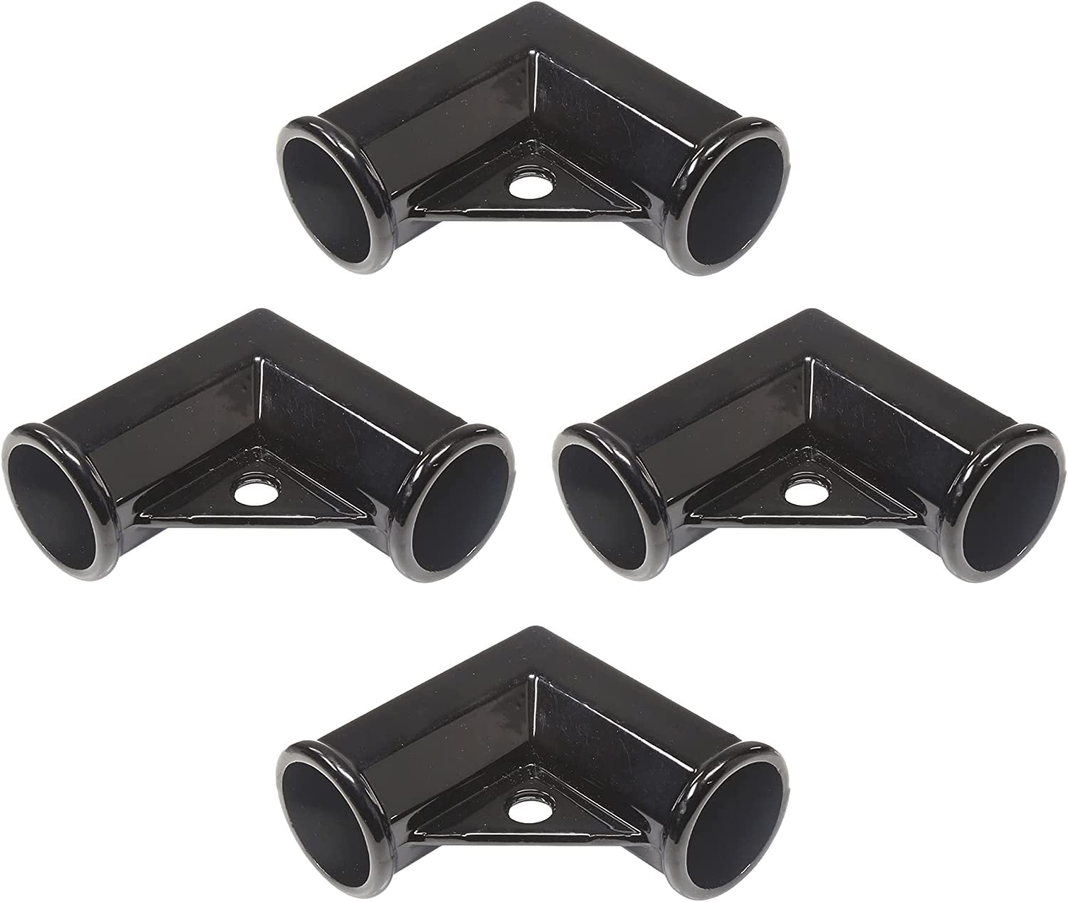 1 3/8" x 1 3/8" Black Chain Link Fence Gate Corner | Black Aluminum ...