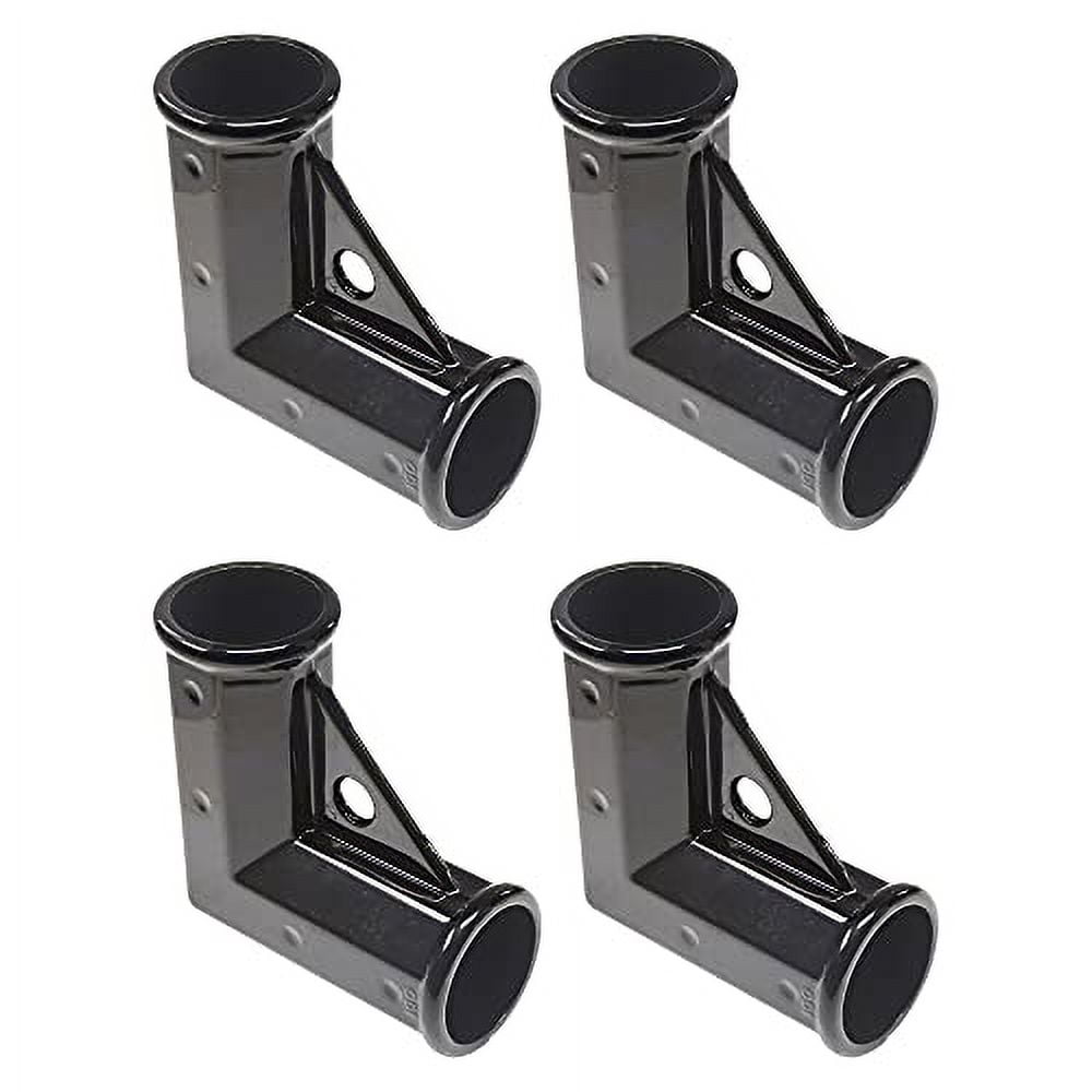 1 3/8" x 1 3/8" Black Chain Link Fence Gate Corner | Black Aluminum ...