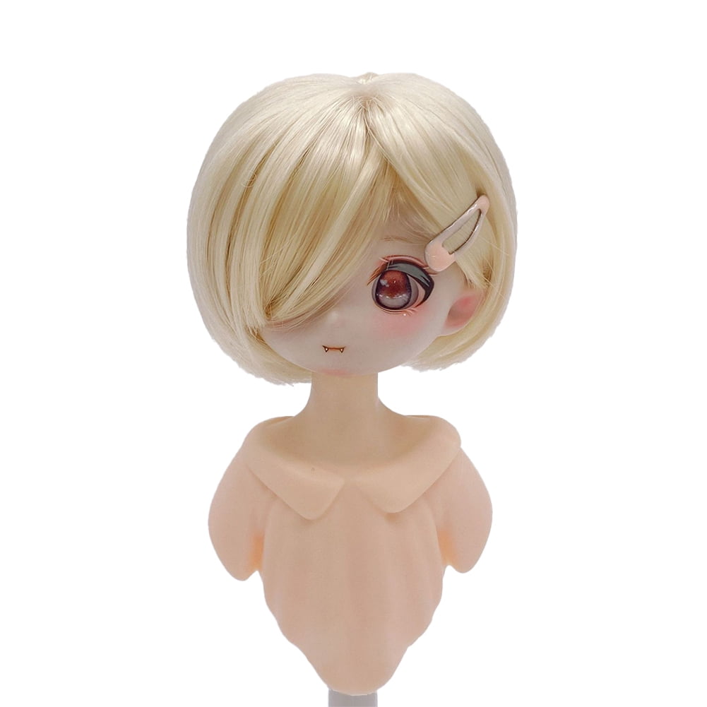1/3 BJD Doll Wig – Short Hair, High-Temperature Fiber, Soft Silk, 22 ...