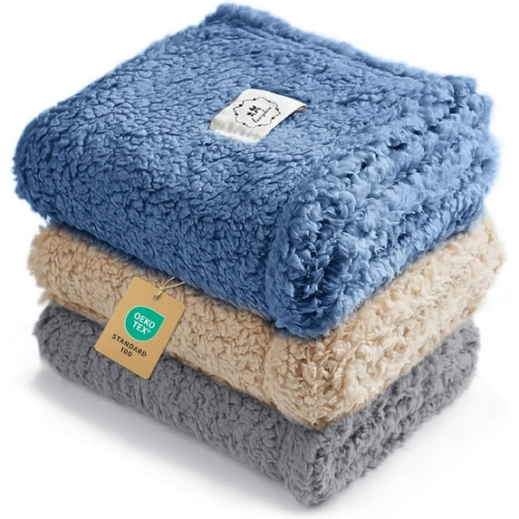 1 3 Calming Blanket Fluffy Fleece Pet Blankets Soft Sherpa Throw for ...