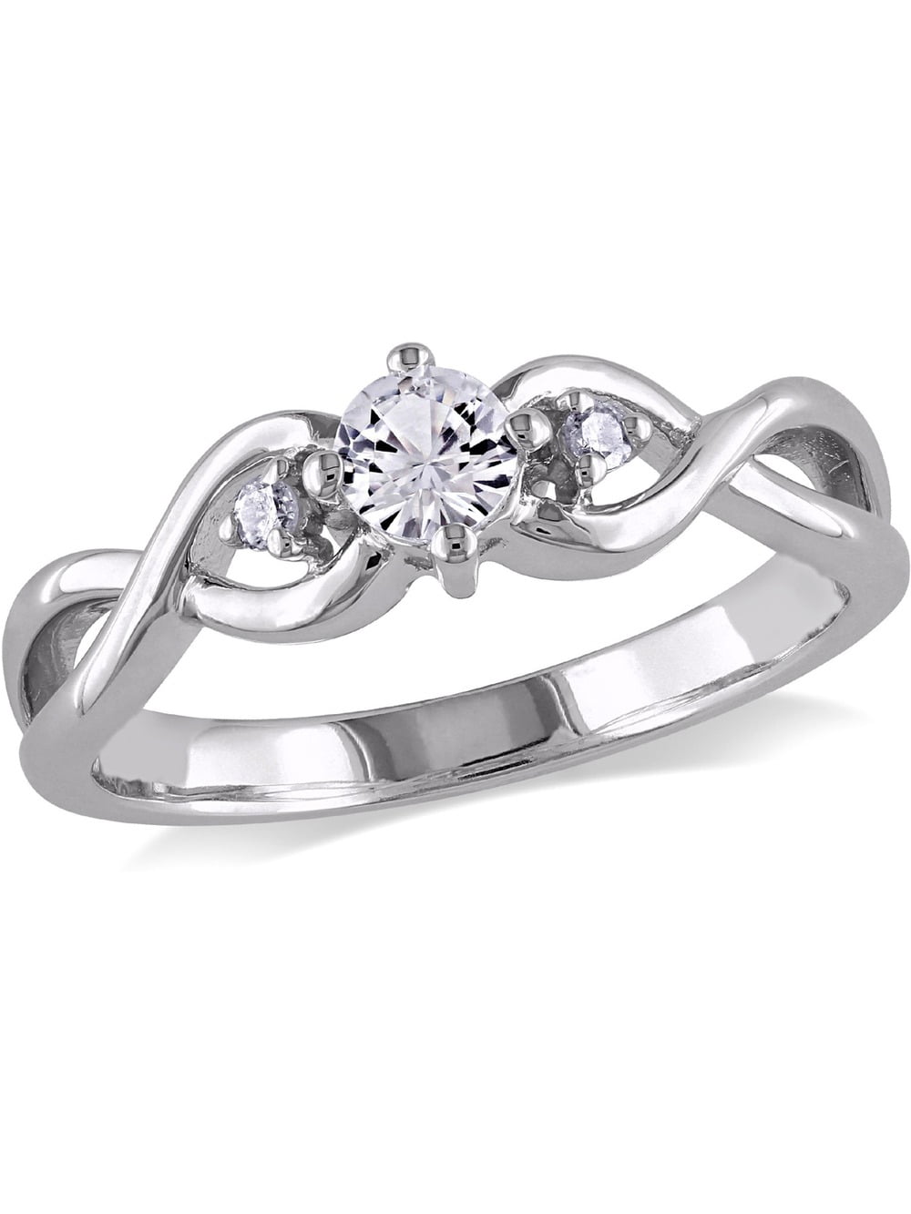 Lab Created White Sapphire Rings