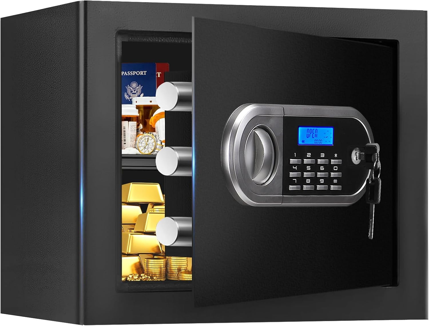 1.3 Cuft Small Safes Water and Fireproof, Anti- Safes for Use Fire and ...