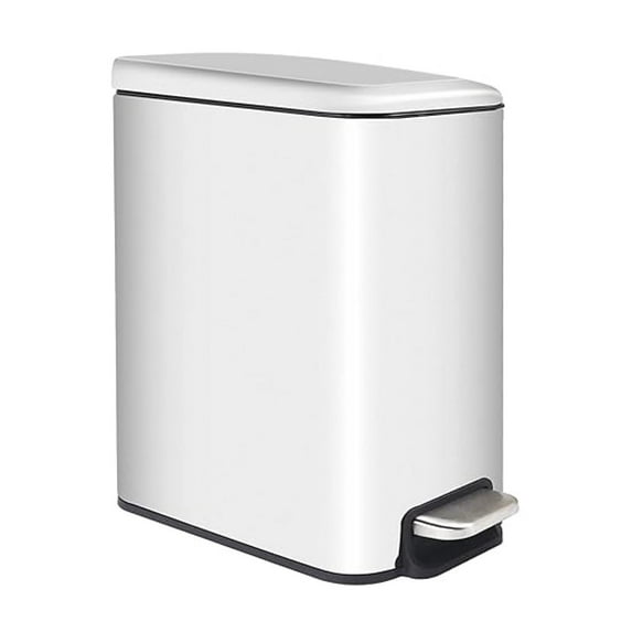 1.3 Gallon/5 Liter Small Trash Can with Lid, Slim Bathroom Step Trash ...