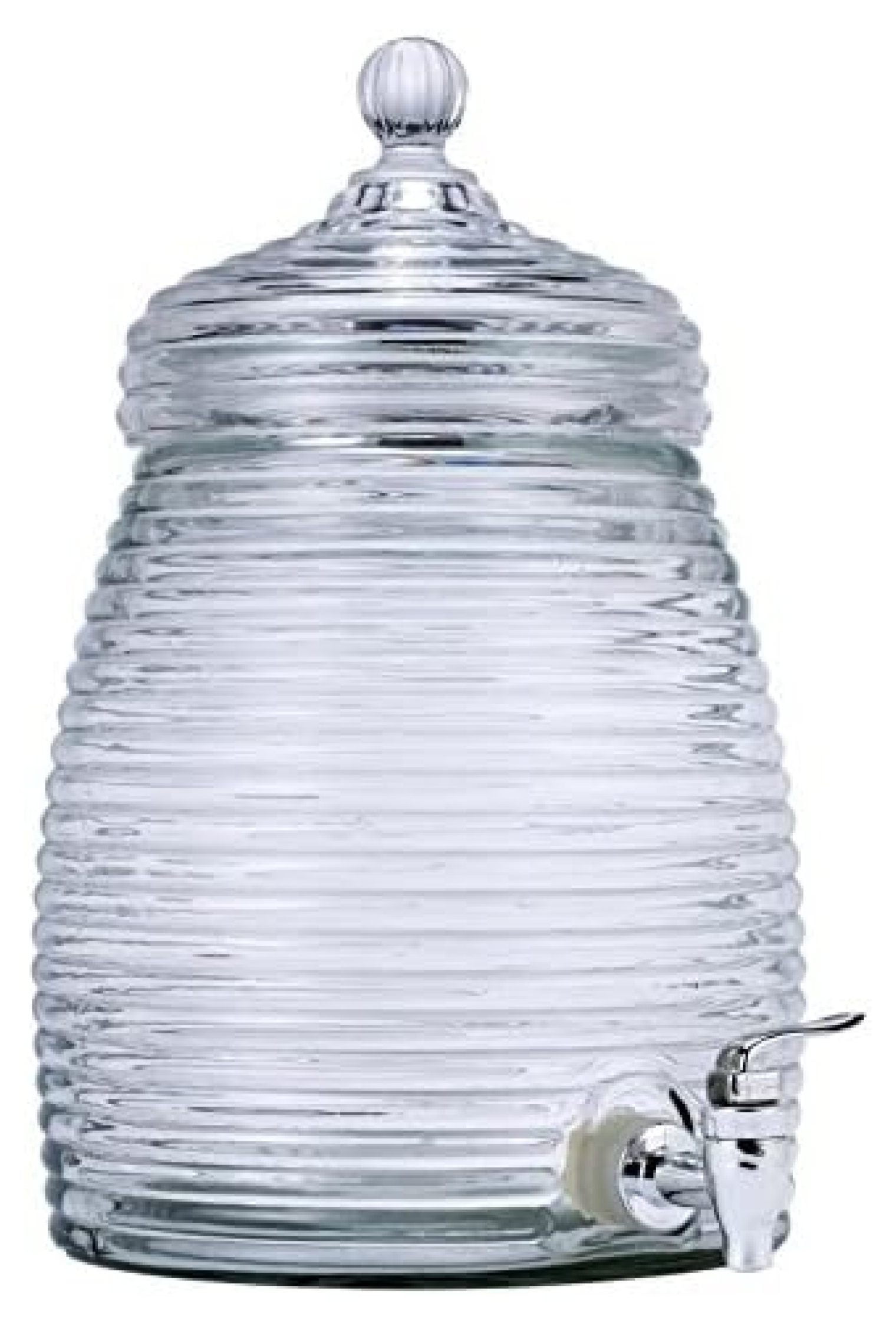 1.3 Gallon Beehive Beverage Dispenser with Spigot - Glass Drink ...