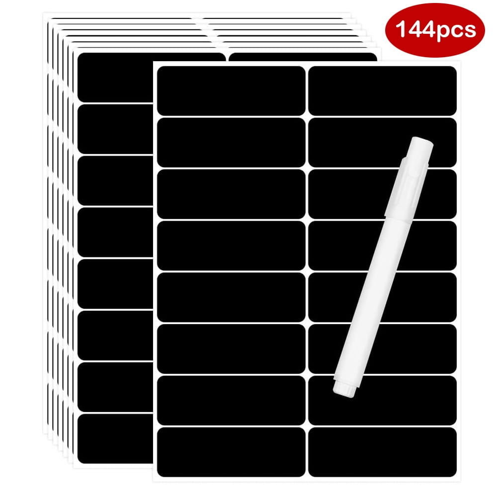 1×3 Inch Removable Chalkboard Labels, Adhesive Reusable Waterproof ...