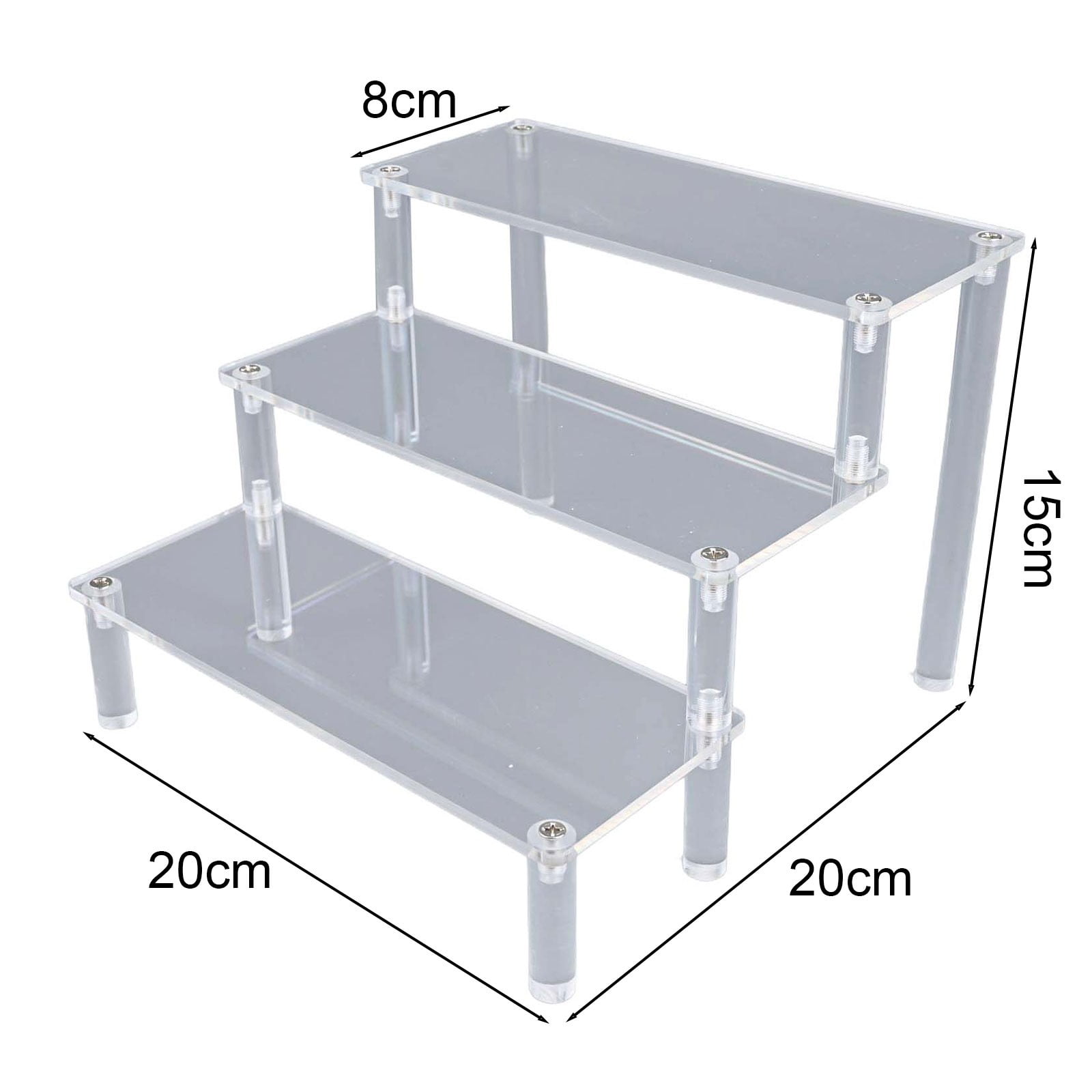 1-3 Layers Acrylic Display Stand, Perfume Figurine Transparent Storage ...