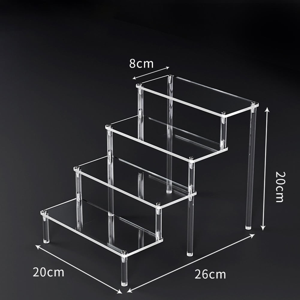 1-3 Layers Acrylic Display Stand Perfume Figurine Transparent Storage ...