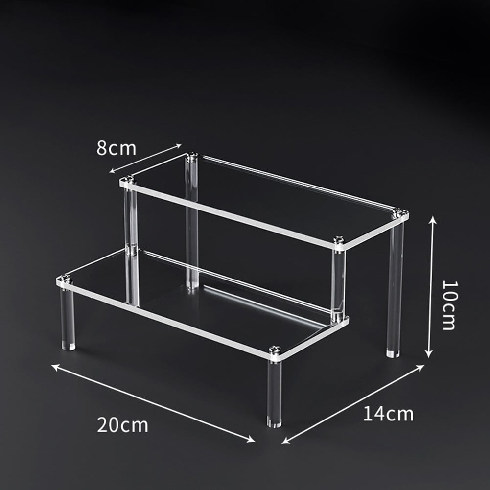 1-3 Layers Acrylic Display Stand Perfume Figurine Transparent Storage ...