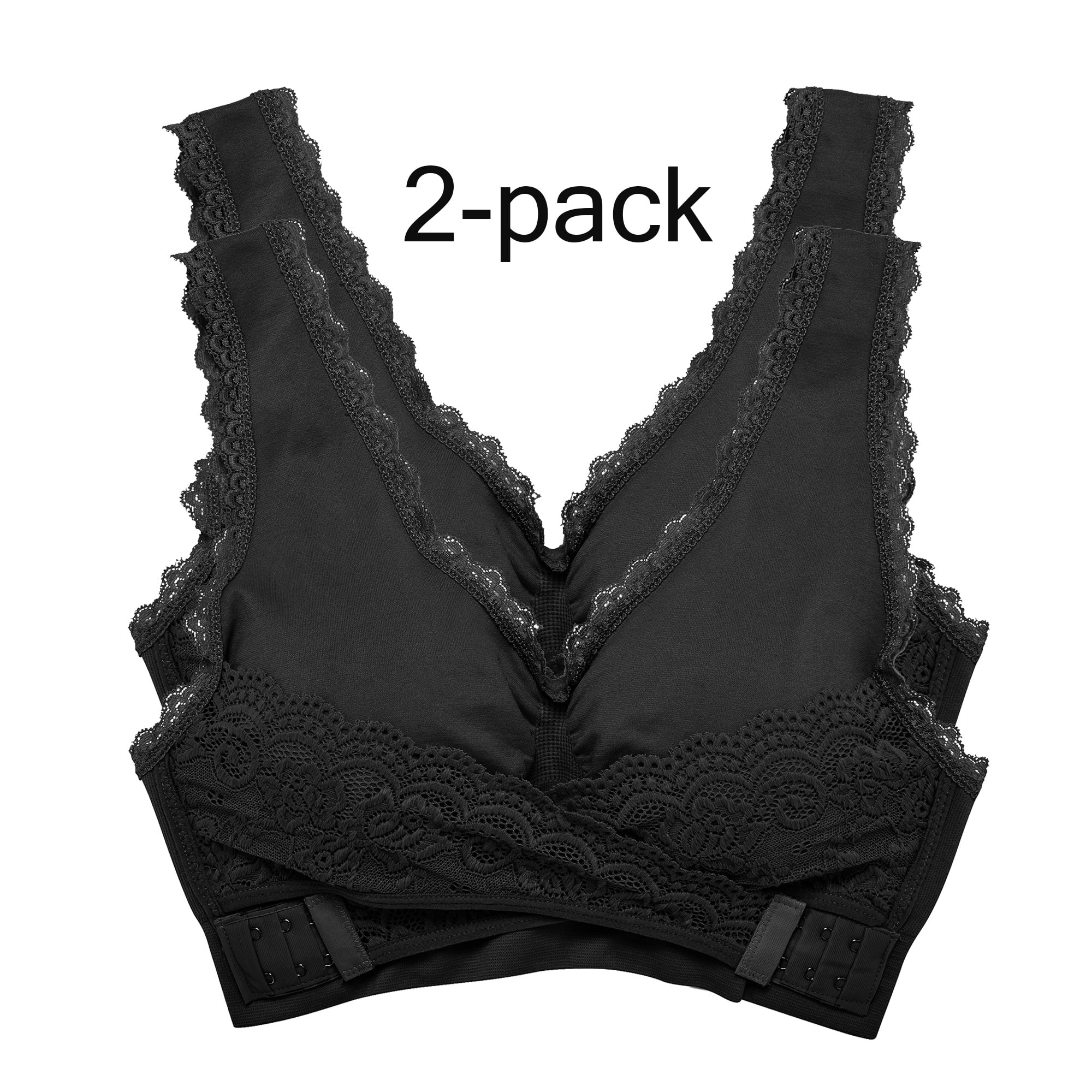 1-3 Pack Activewear Bra Seamless Solid Sports Bra Racerback Padded ...