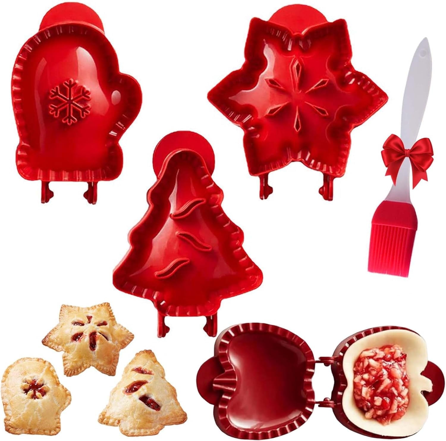 1/3 Pieces Holiday Mini Pie Mold, Fall Hand Pie Molds Set, Apple ...