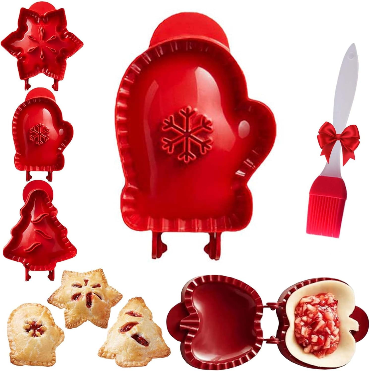 1/3 Pieces Holiday Mini Pie Mold, Fall Hand Pie Molds Set, Apple ...