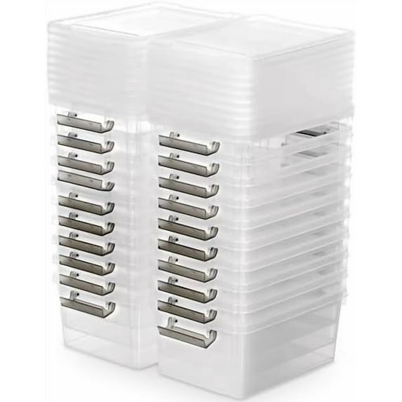 1.3 QT 20 Packs Small Storage Bins Plastic Storage Container Stackable ...
