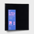 1" 3 Ring Binder Clear View Black 220 Sheet Capacity, 4 Internal ...