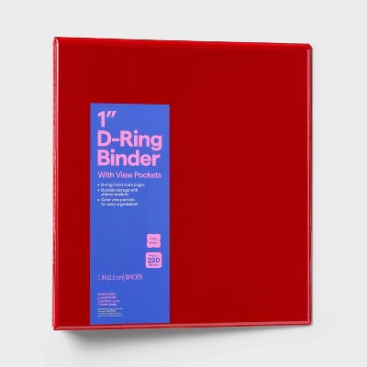 1" 3 Ring Binder Clear View - Lay-Flat Design with See-Through Cover ...