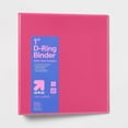 1" 3 Ring Binder Clear View Pink 220 Sheet Capacity, 4 Internal Pockets ...