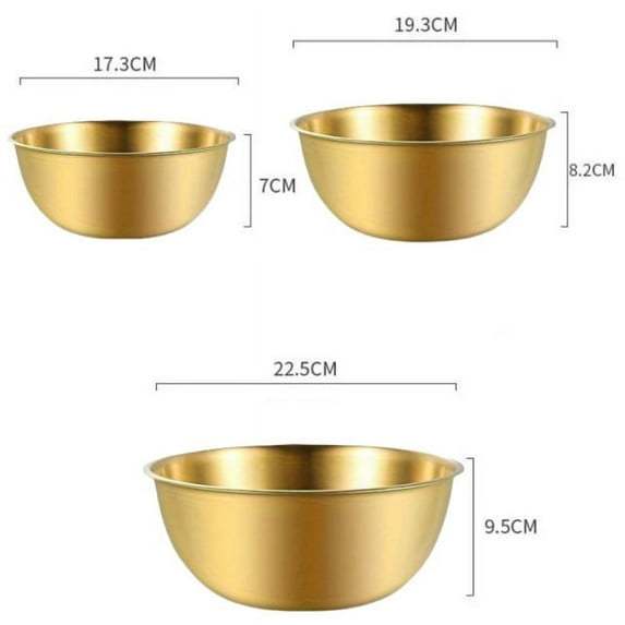 1-3 Stainless Steel Bowl Set with Scale for Cooking Baking Food Storage ...