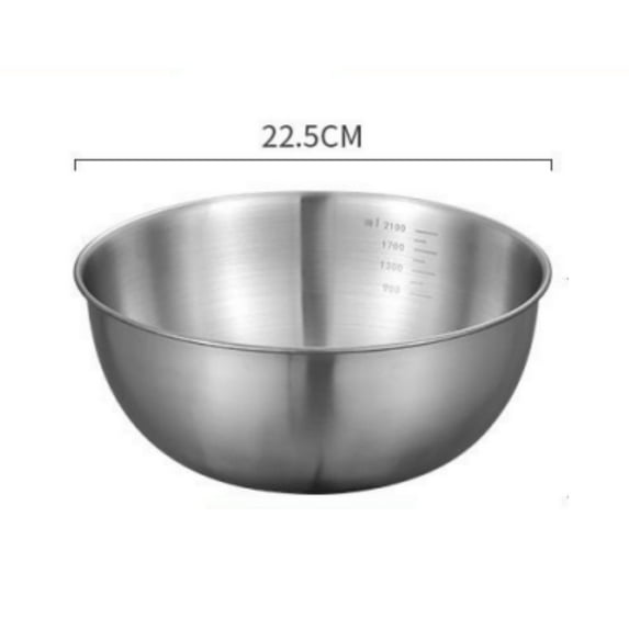 1-3 Stainless Steel Bowl Set with Scale for Cooking Baking Food Storage ...