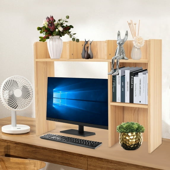 1* 3 Tier Desk Bookshelf Organizer, About 30kg/66.14lbs Bearing ...