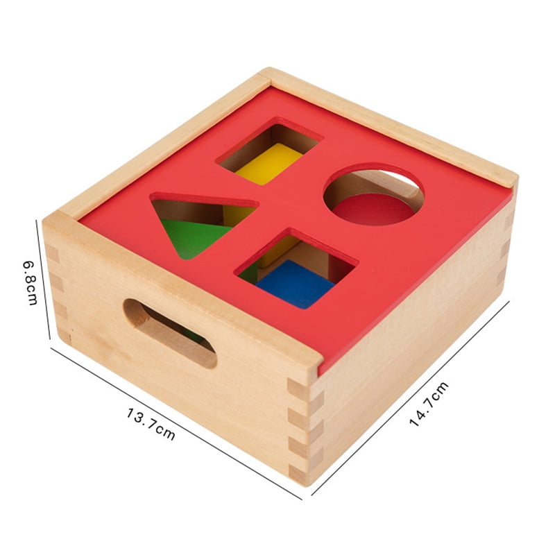 1-3 Years Wooden Montessori Baby Toys Object Permanence Coin Box Ball ...