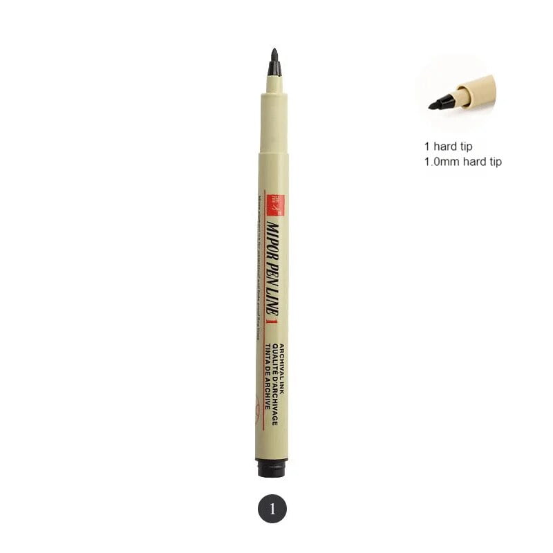 1/ 3 pcs Pigment Liner Micron Pen Neelde Drawing Manga Pen Brush Art ...