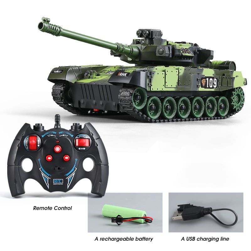 1/30 33Cm Rc Tank 2.4G 7Ch Remote Control Crawler Electric Military ...