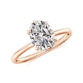 1.30 CT Oval Shaped 6-Prong Set Solitaire Diamond Engagement Ring in ...