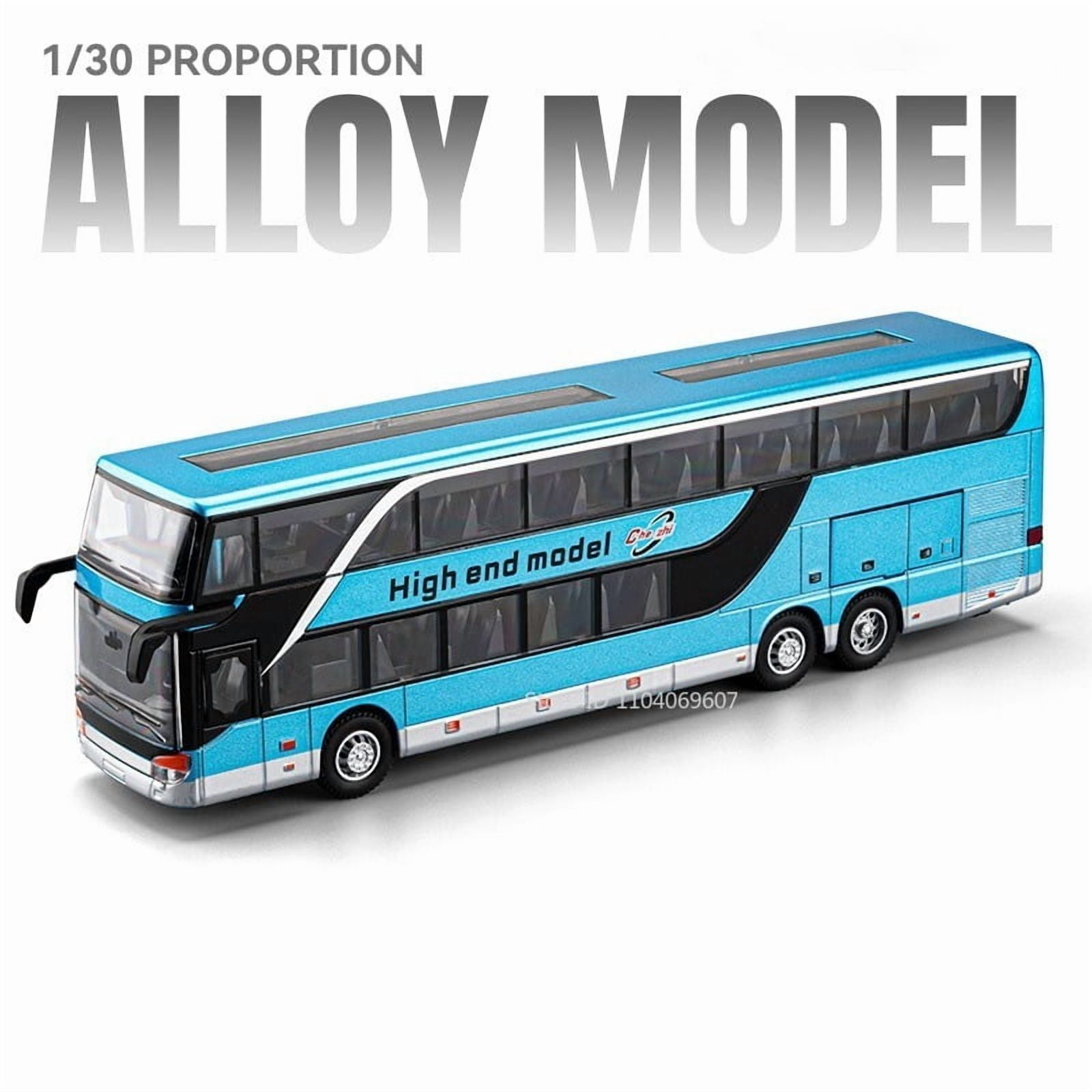 1:30 Scale Diecast Bus Model, Alloy Single & Double Decker Coach with ...